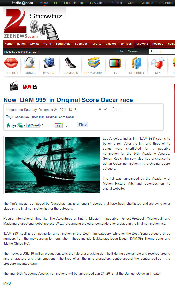 DAM 999 Movie Website - Official